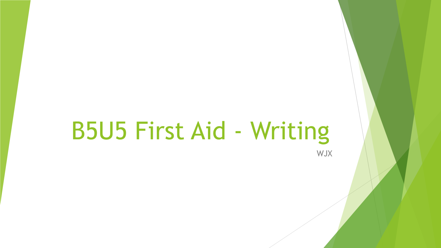 Unit 5 First Aid Writing 应用文写作（教学课件）-高中英语人教版（2019）选择性必修第二册_正确云资源