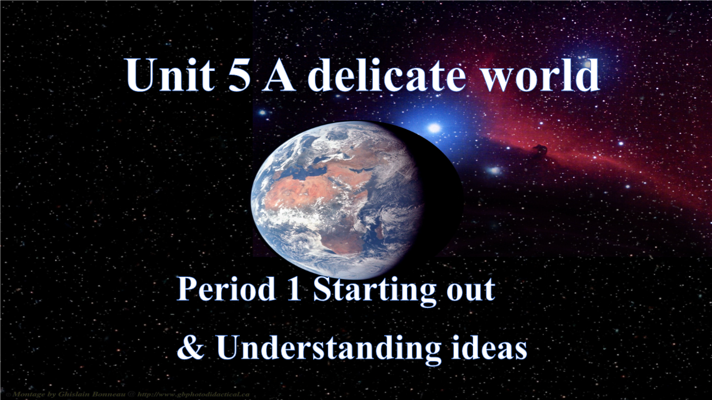 Unit 5 A delicate world Starting out& Understanding ideas（含视频）（教学课件）-高中 ...